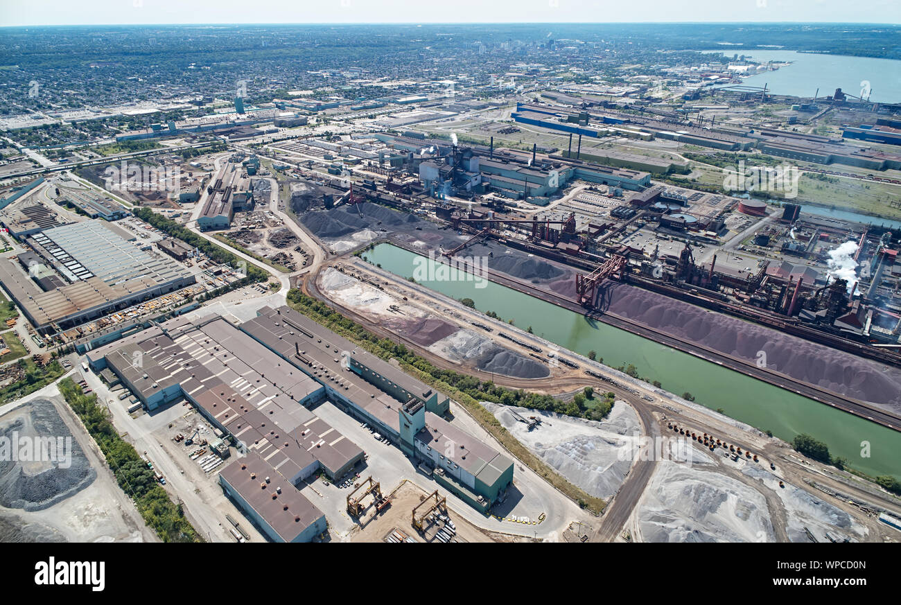 Hamilton Industrial areas Stock Photo - Alamy