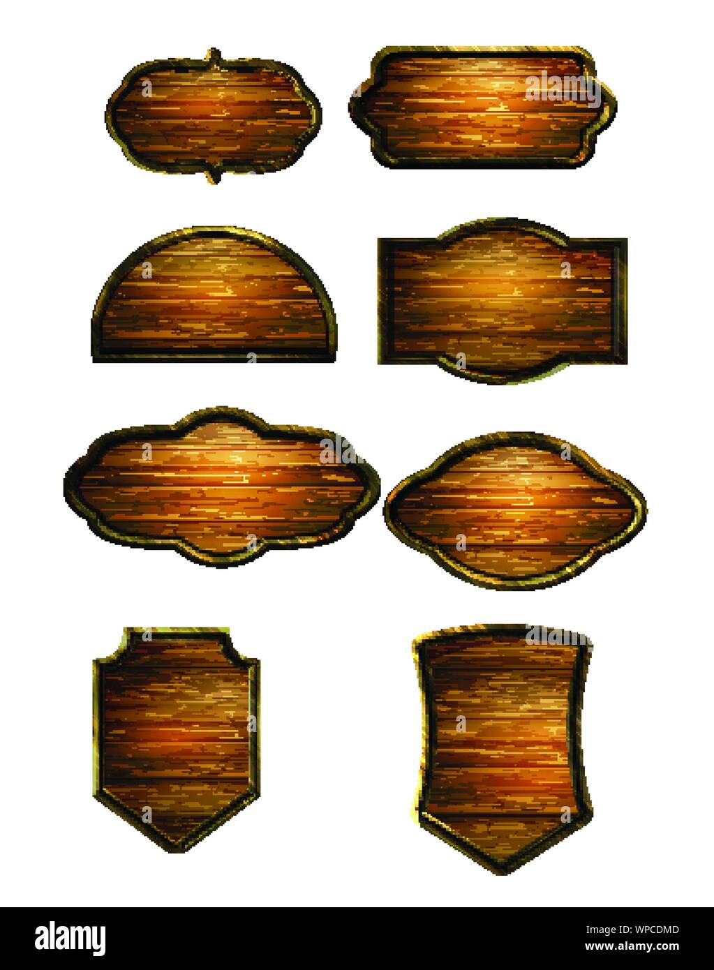 Vector realistic illustration of wooden signboard Stock Vector Image ...