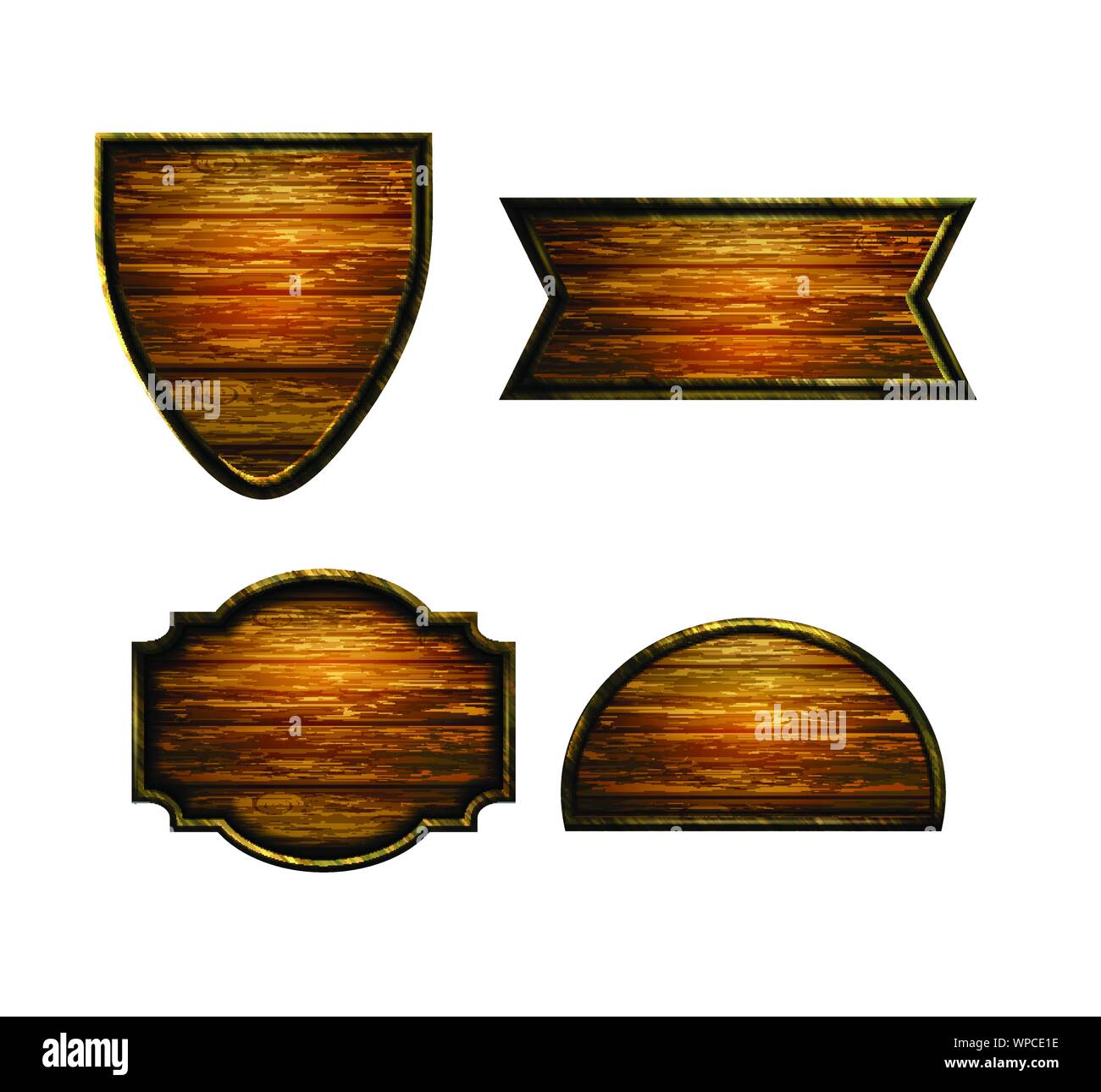 Vector realistic illustration of wooden signboard Stock Vector Image ...