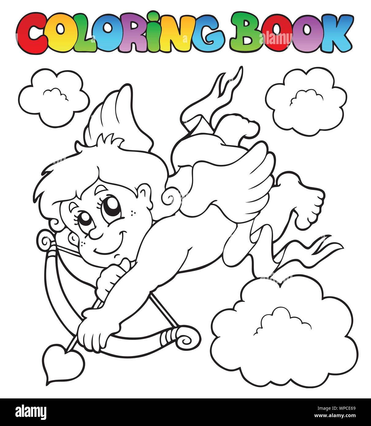 Coloring book with Cupid 1 Stock Vector Image & Art - Alamy