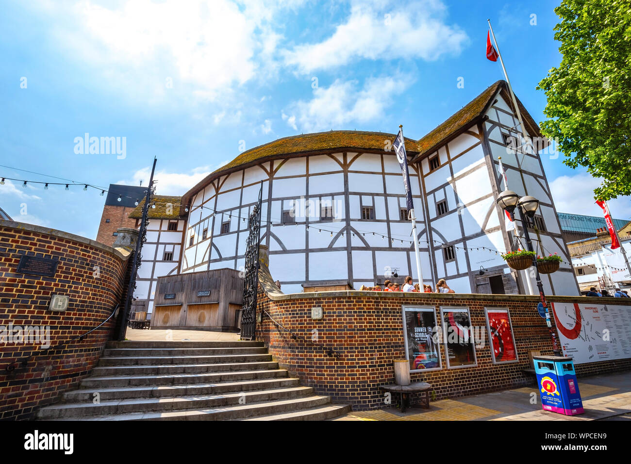 London, UK - May 23 2018: Shakespeare's Globe is a reconstruction of ...