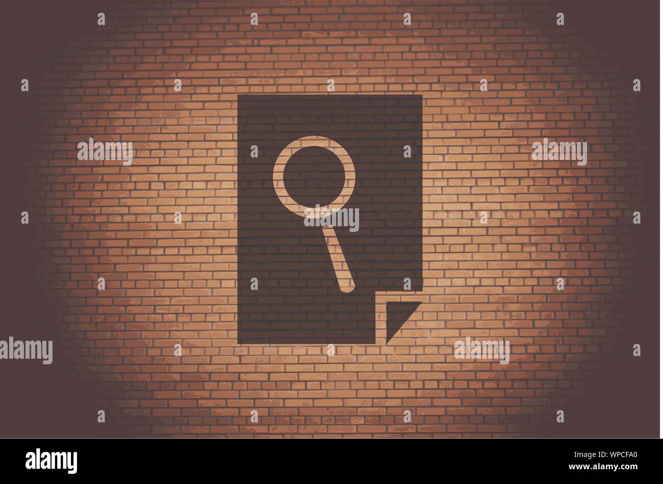 Search in file icon symbol Flat modern web design with long shadow and ...