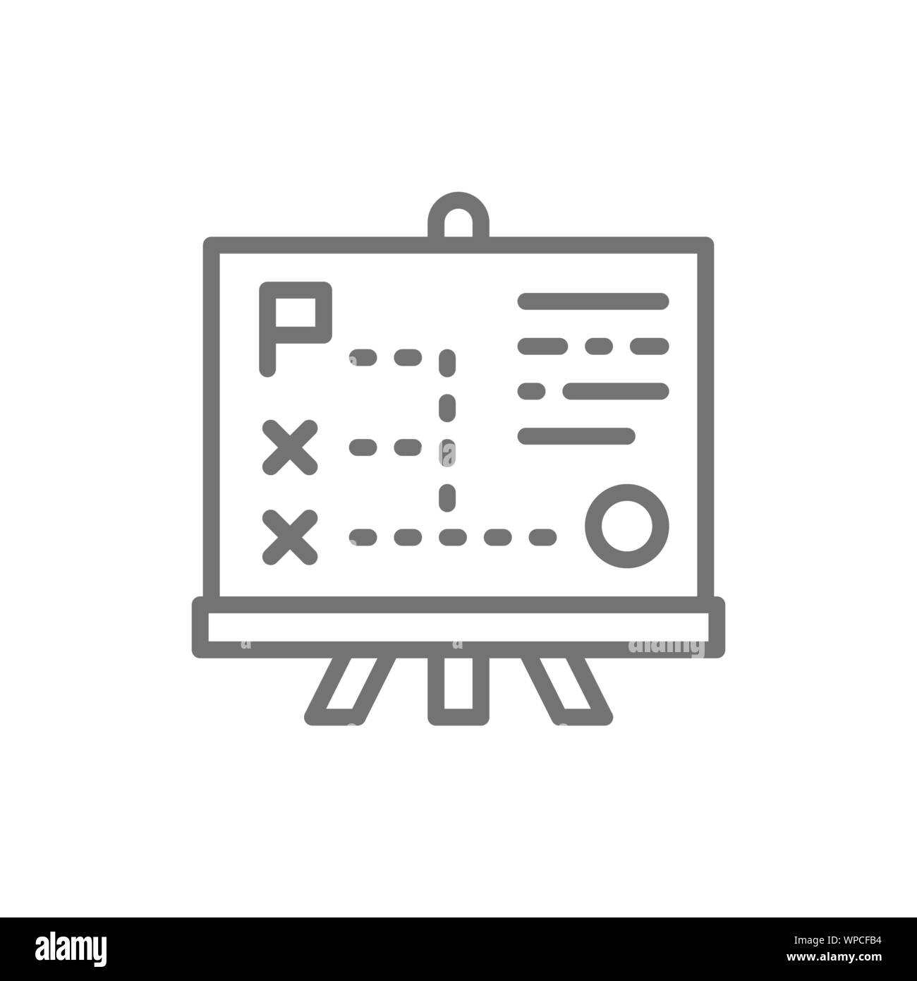 Vector presentation with diagram, training line icon Stock Vector Image ...