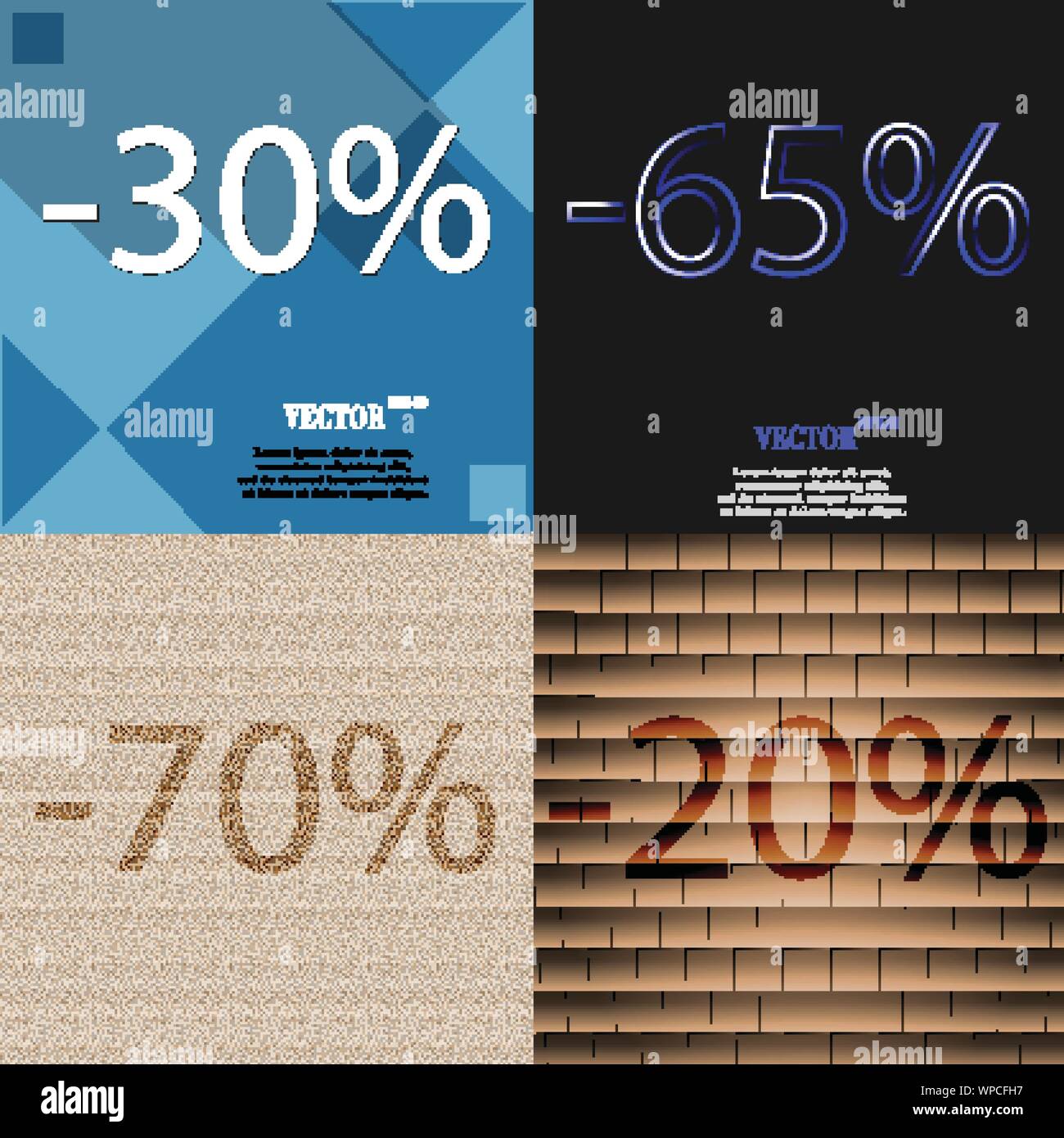 Set of Holiday discounts, store a percentage of sales. On abstract ...