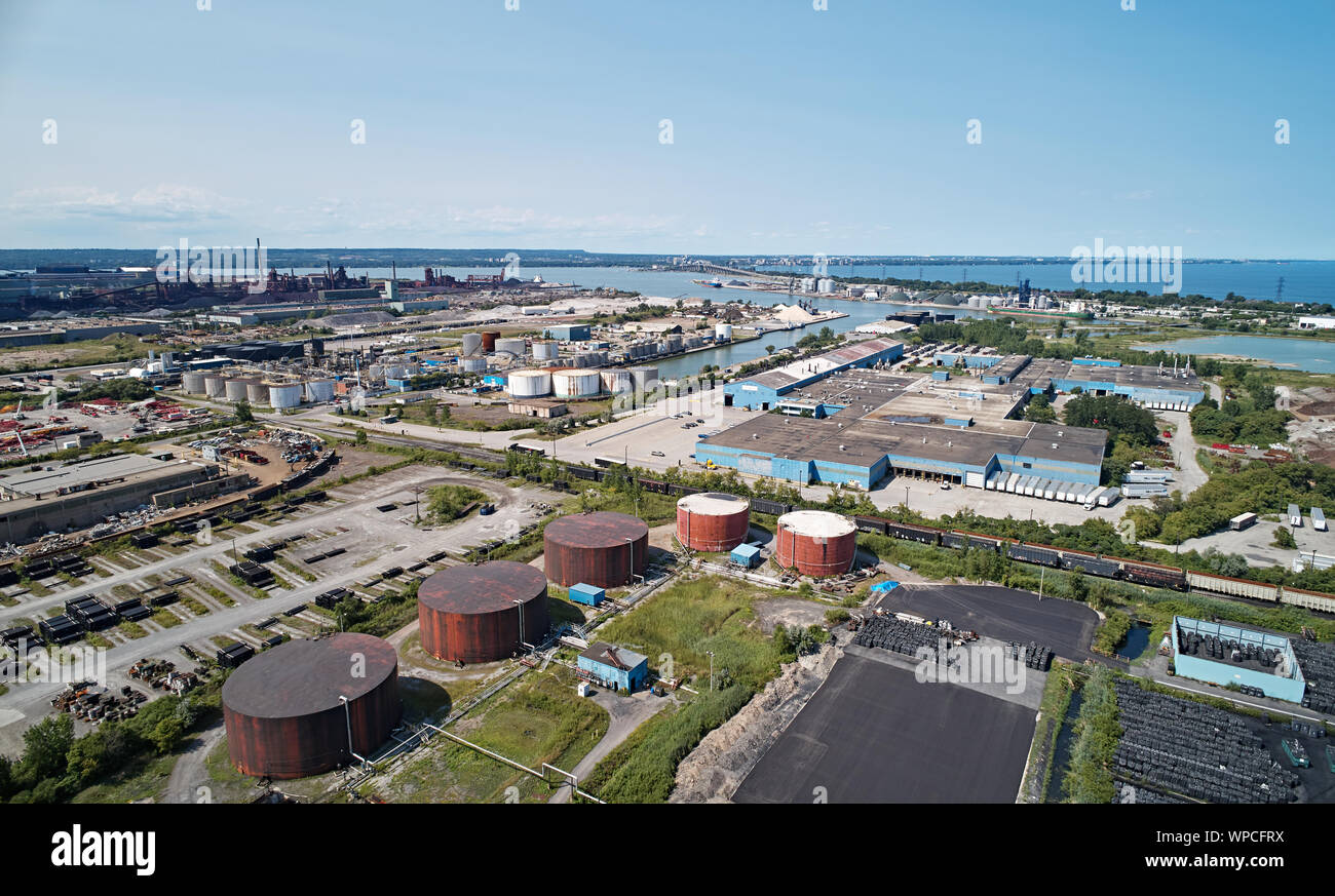 Hamilton Industrial areas Stock Photo - Alamy