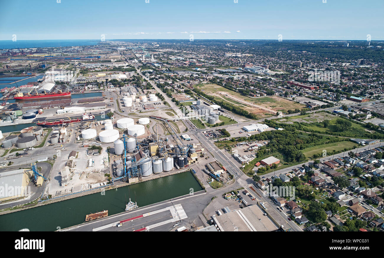 Hamilton Industrial areas Stock Photo - Alamy
