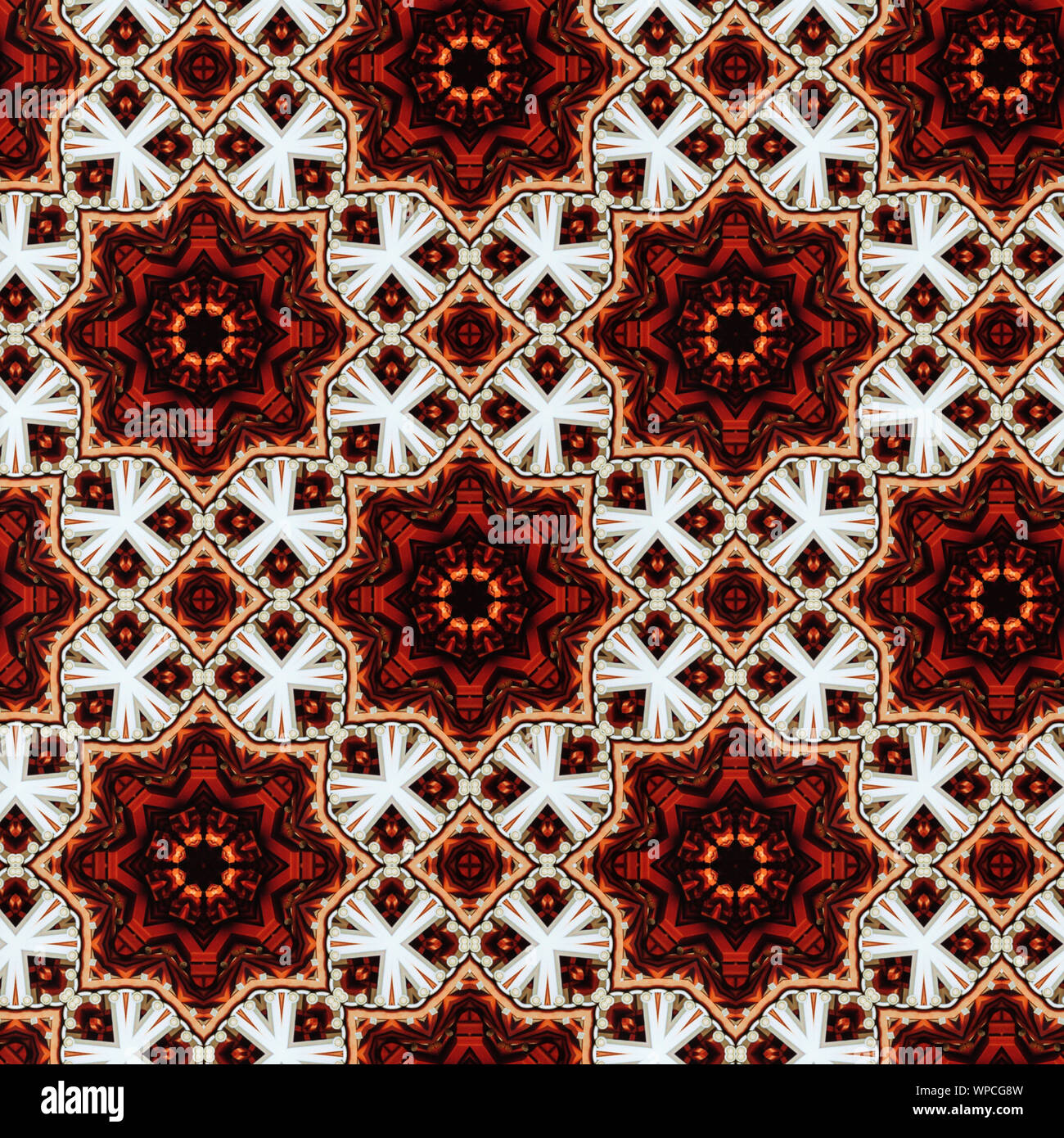 Interesting shapes create a beautiful, symmetrical design pattern that ...