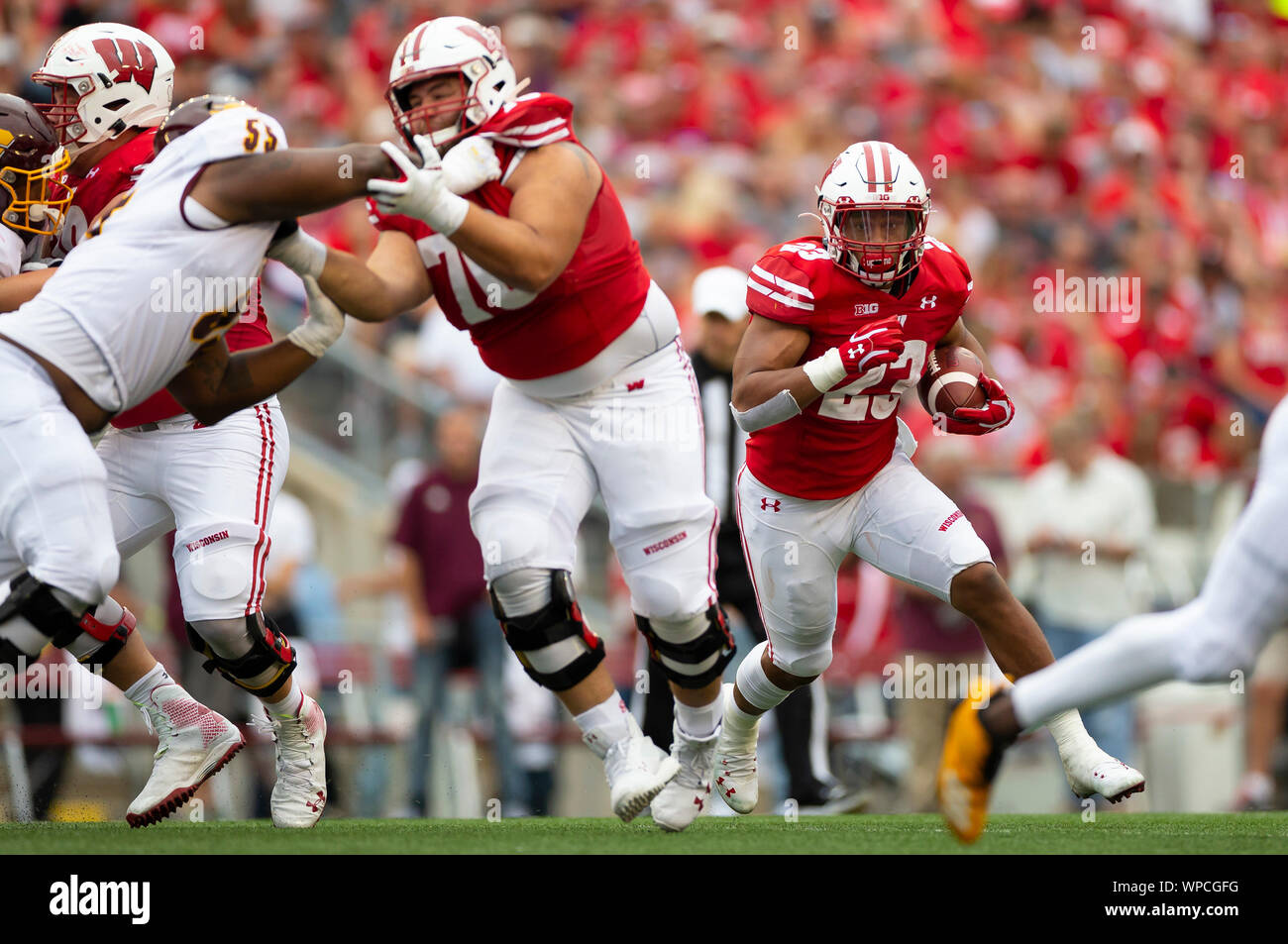Madison, WI, USA. 7th Sep, 2019. Wisconsin Badgers running back ...
