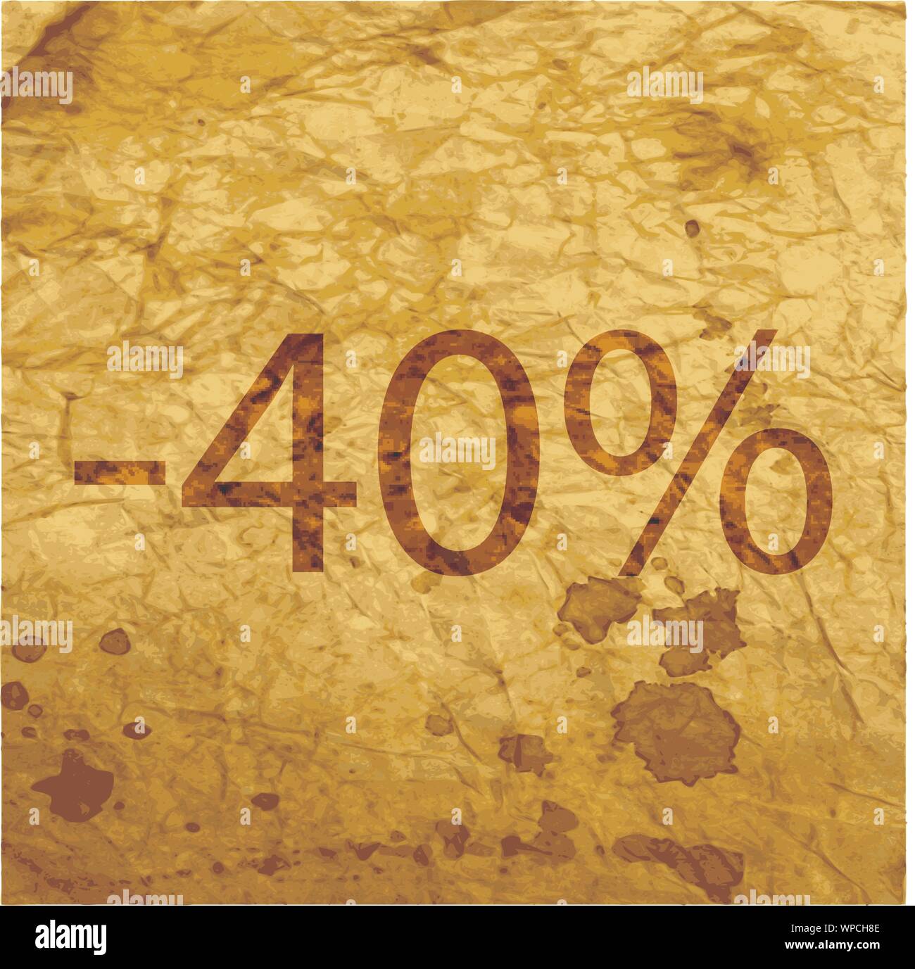 40 percent discount icon symbol Flat modern web design with long shadow ...