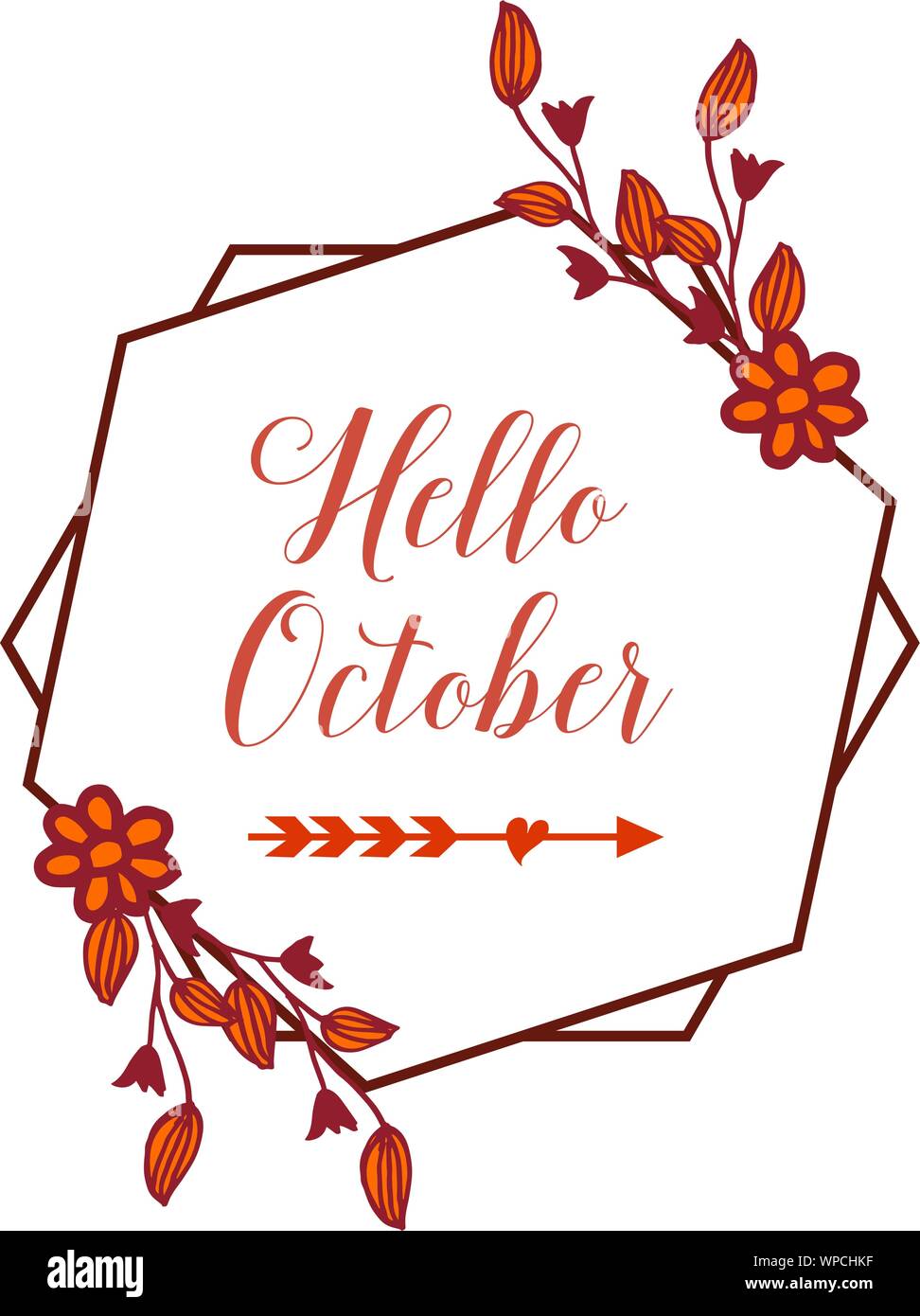 Background abstract leaf flower frame for handwritten modern hello ...