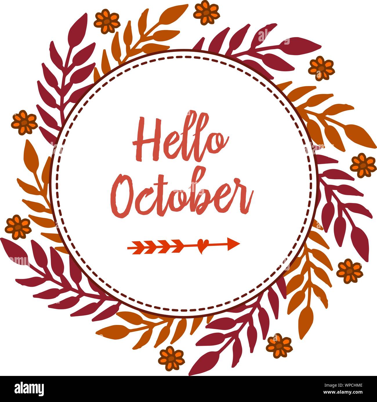 Background abstract leaf flower frame for handwritten modern hello ...