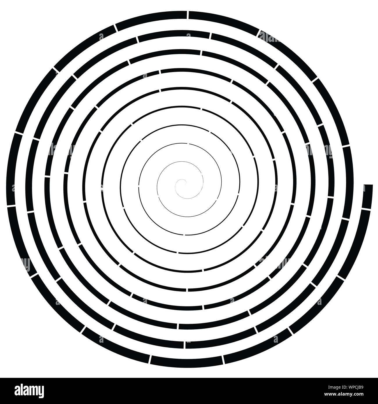 Abstract spiral, twist. "Bine", "tendril" design element.Radial swirl ...