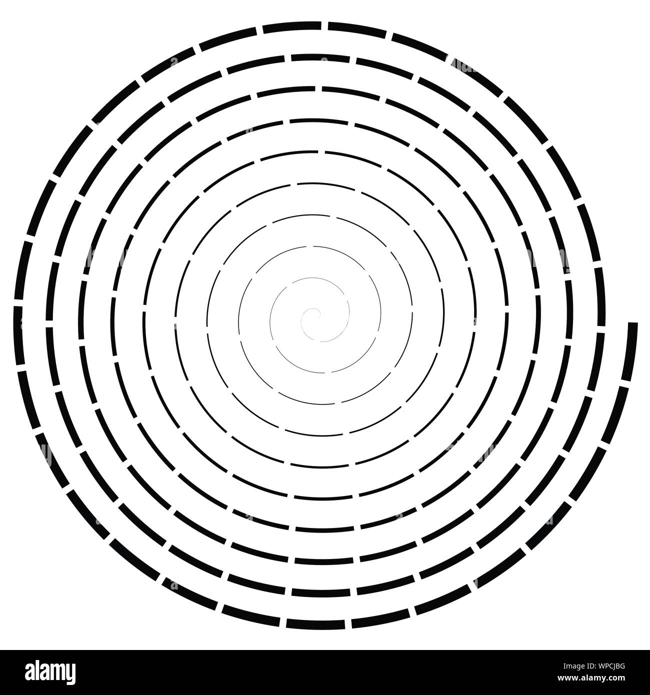 Abstract spiral, twist. "Bine", "tendril" design element.Radial swirl ...