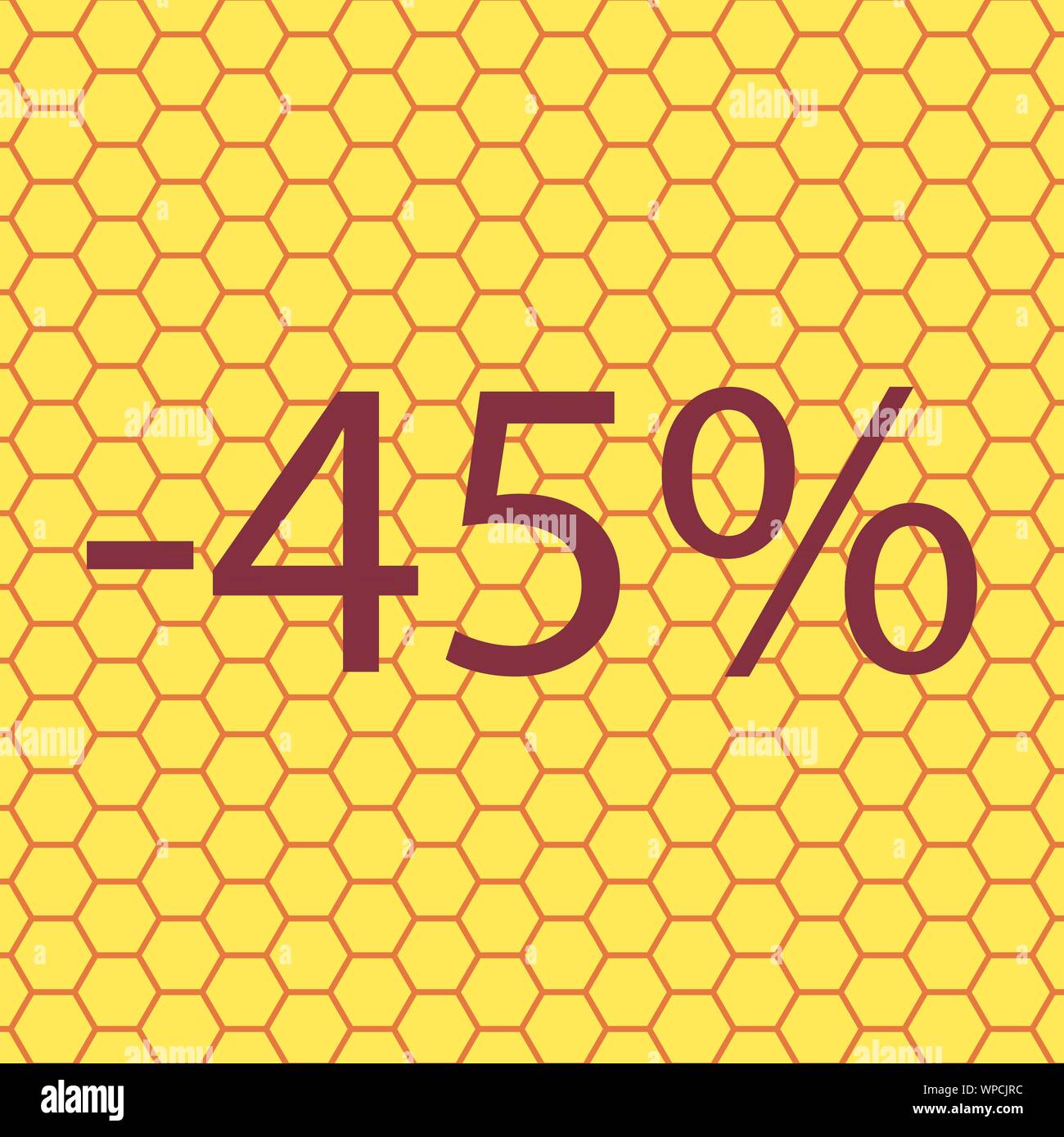 45 percent discount icon symbol Flat modern web design with long shadow ...