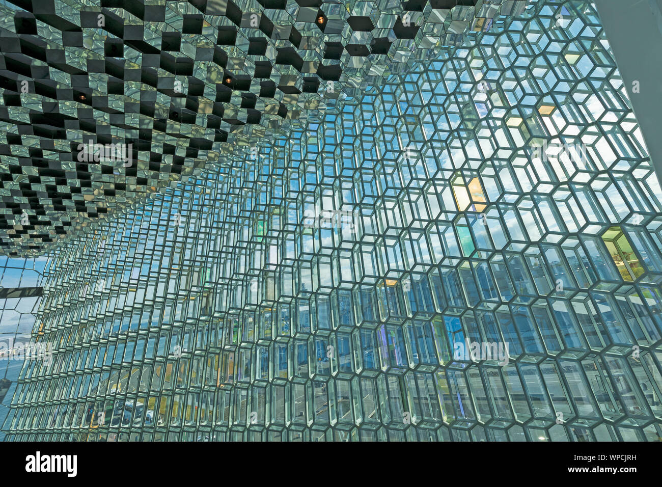 Distinctive Windows in Harpa Public Concert Hall in Reykjavík, Iceland ...