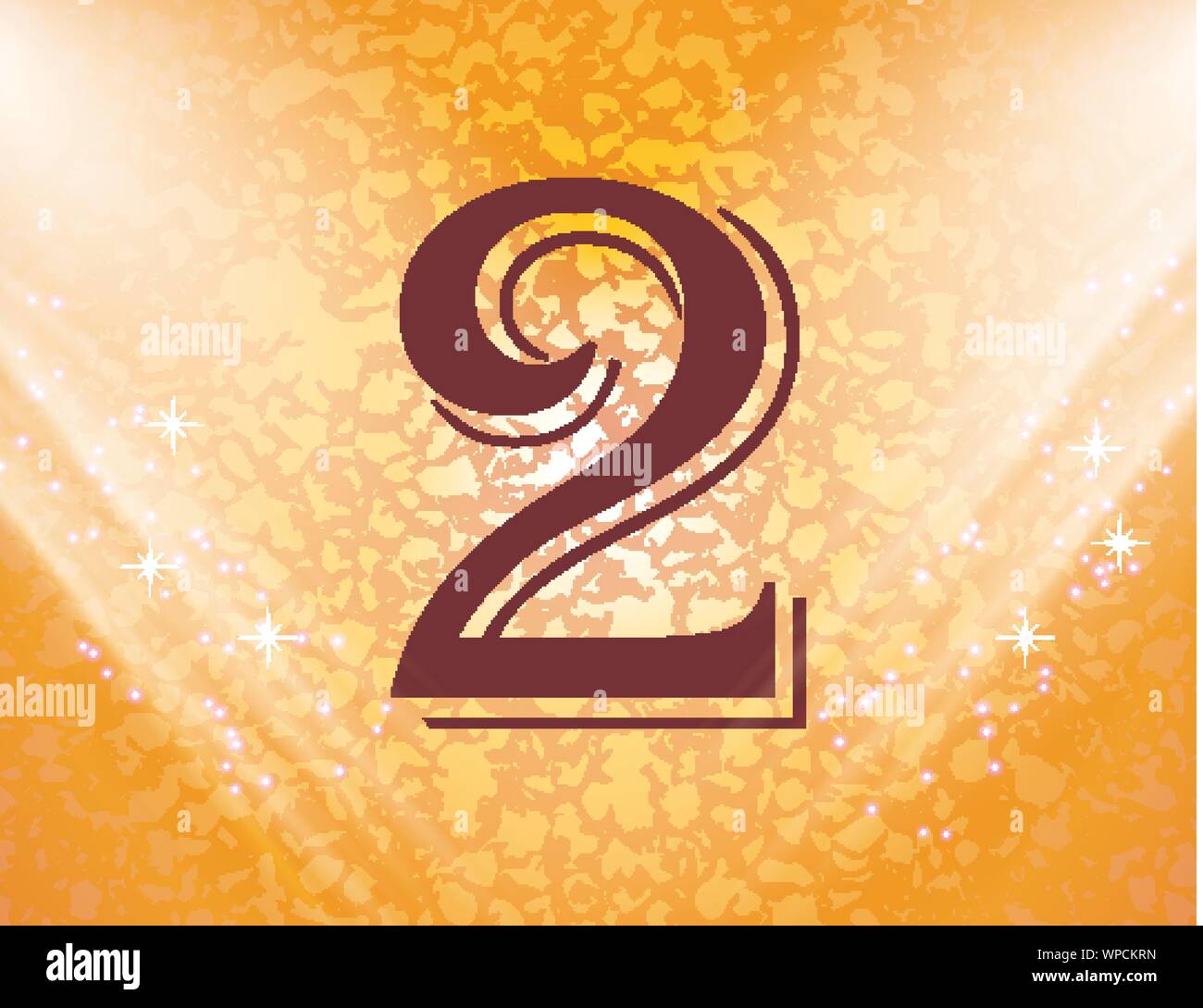 number two icon symbol Flat modern web design with long shadow and ...