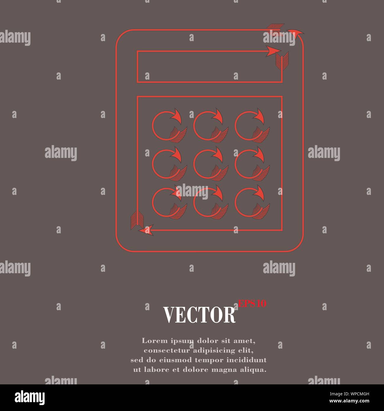 calculator. Flat modern web button and space for your text Stock Vector ...
