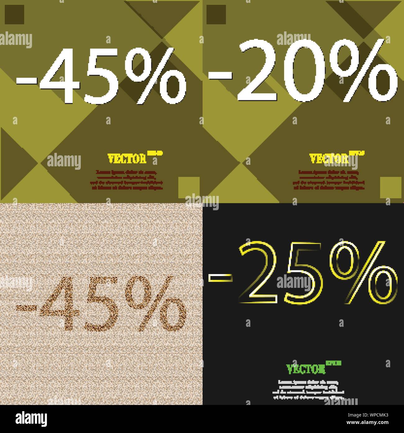 Set of Holiday discounts, store a percentage of sales. On abstract ...