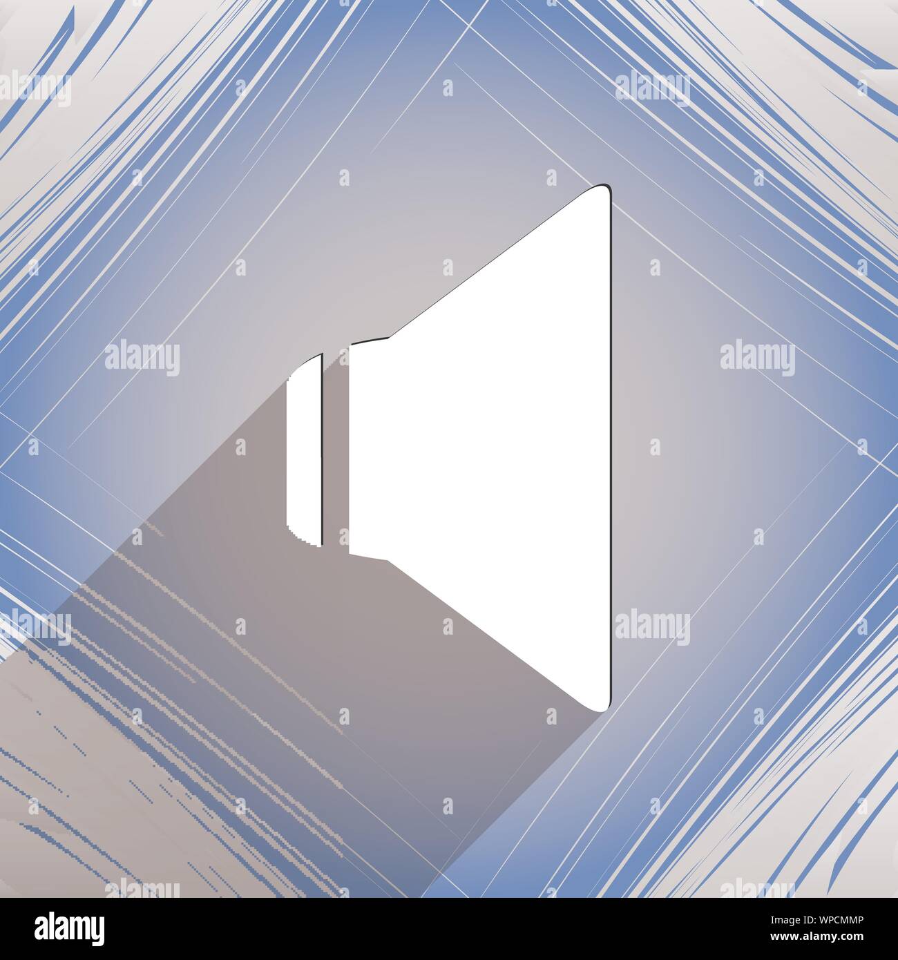 Speaker volume icon symbol Flat modern web design with long shadow and ...