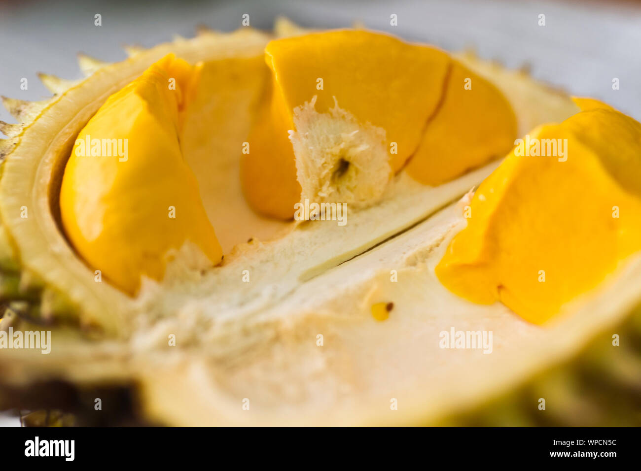 Open durian hi-res stock photography and images - Alamy