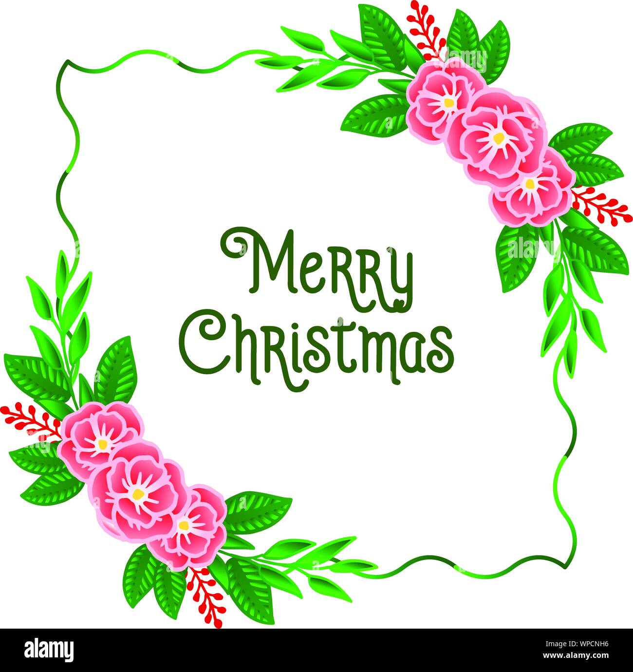 Card merry christmas background, isolated on white background, with ...