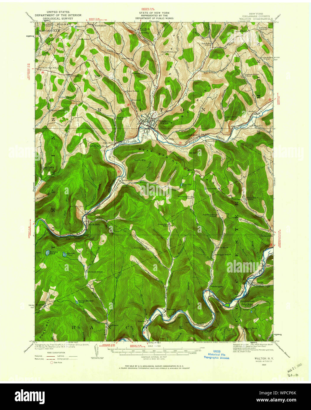 Walton new york map hi-res stock photography and images - Alamy