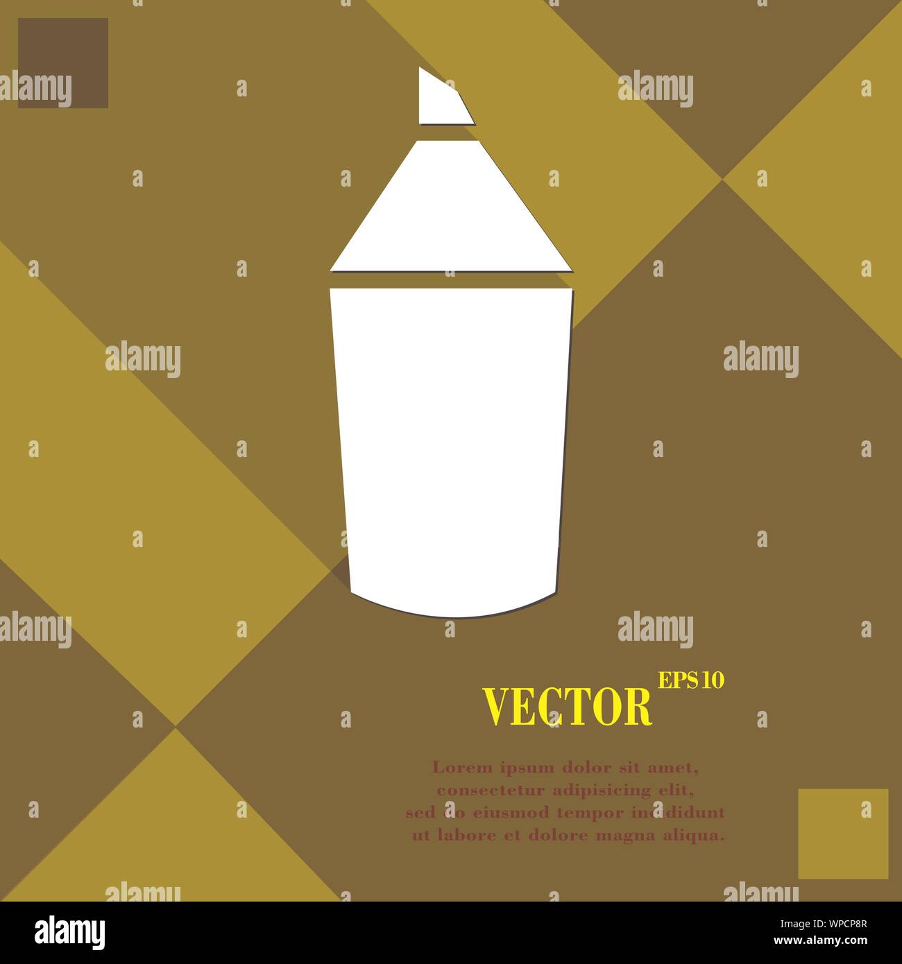 Pencil icon symbol Flat modern web design with long shadow and space ...