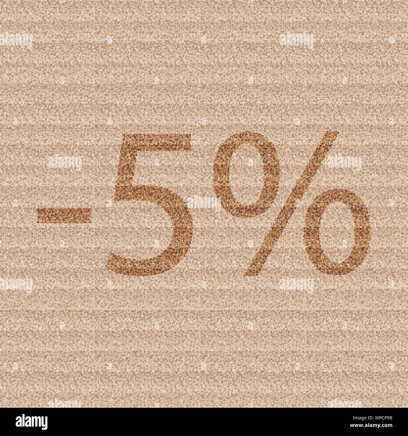 5 percent discount icon symbol Flat modern web design with long shadow ...