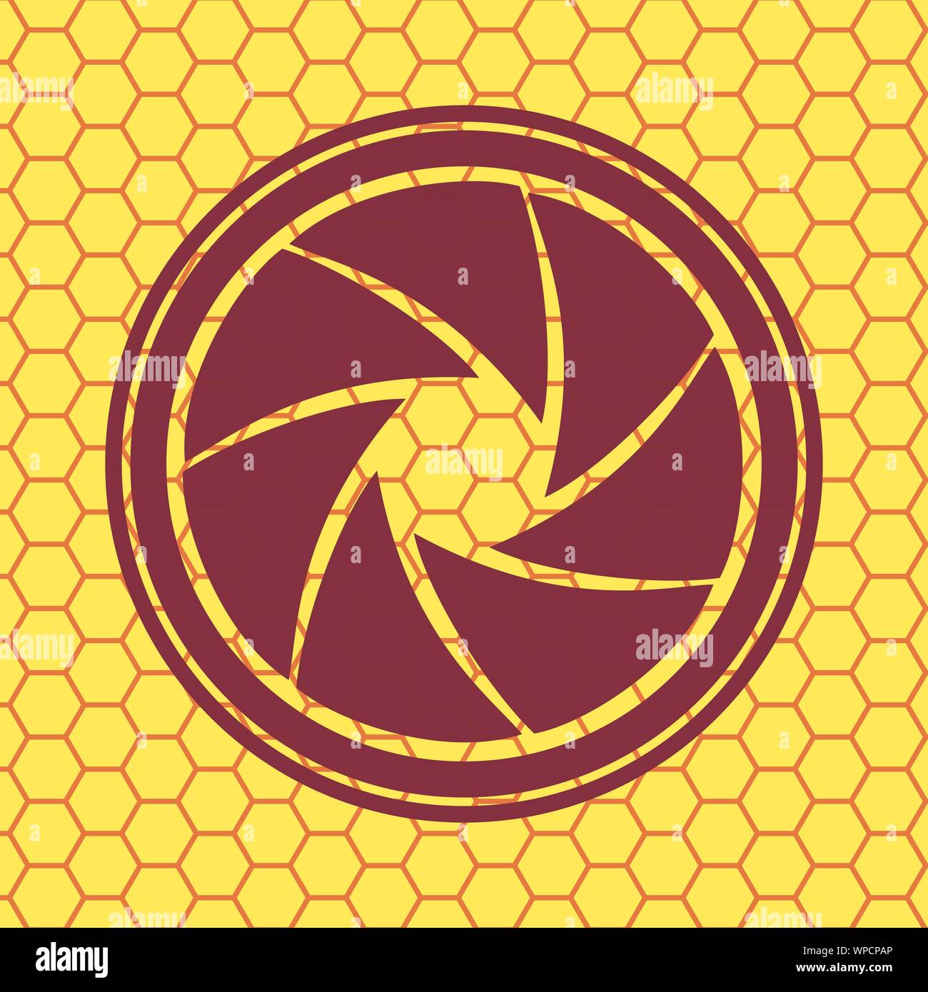 Photo camera diaphragm. Flat modern web button and space for your text Stock Vector Image & Art ...