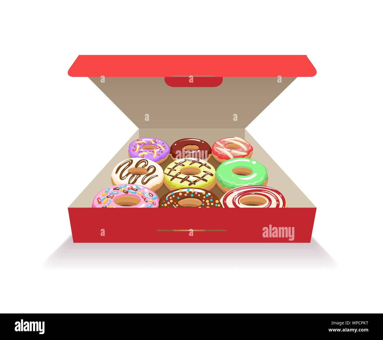 Donut in pink icing Stock Vector Images - Alamy