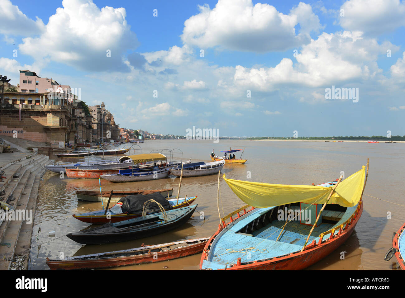 The Ganges river in Varanasi, India Stock Photo - Alamy