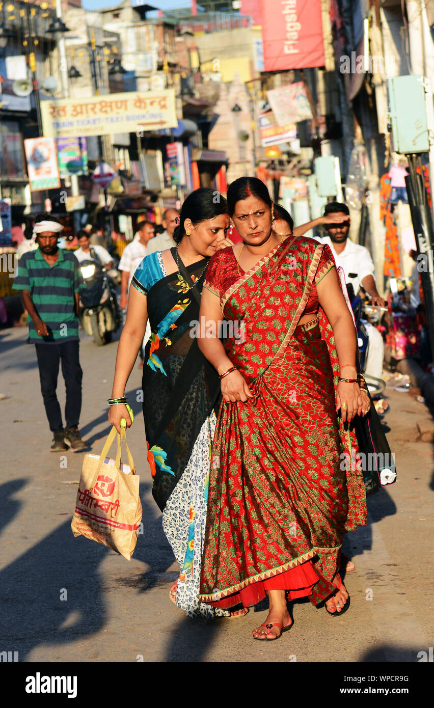 Colorful markets in Varanasi, India Stock Photo - Alamy