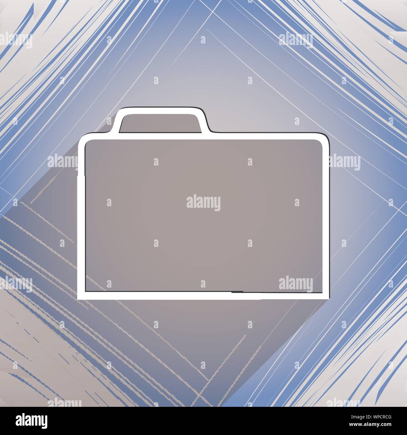 Document folder icon symbol Flat modern web design with long shadow and ...