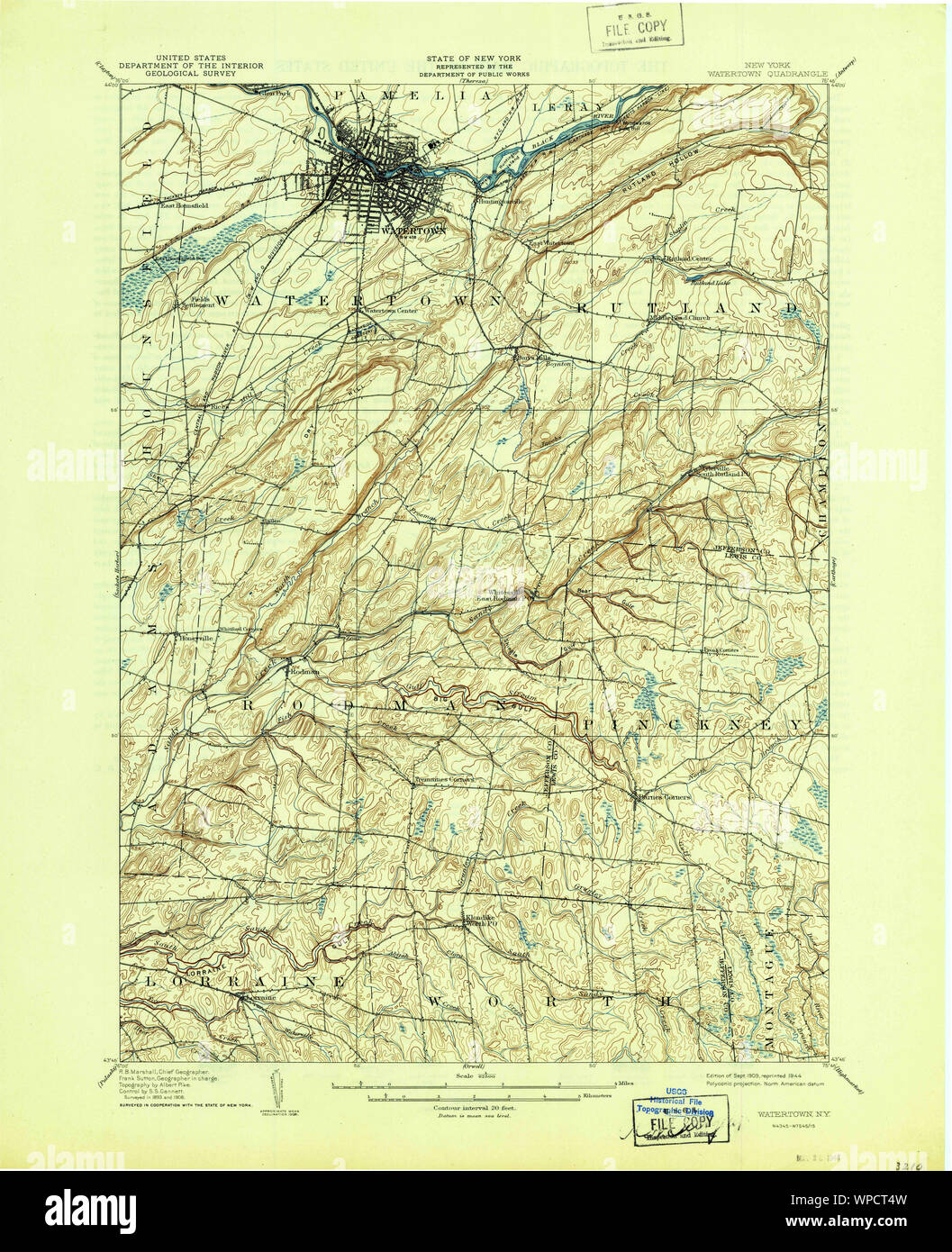 Watertown new york map hi-res stock photography and images - Alamy