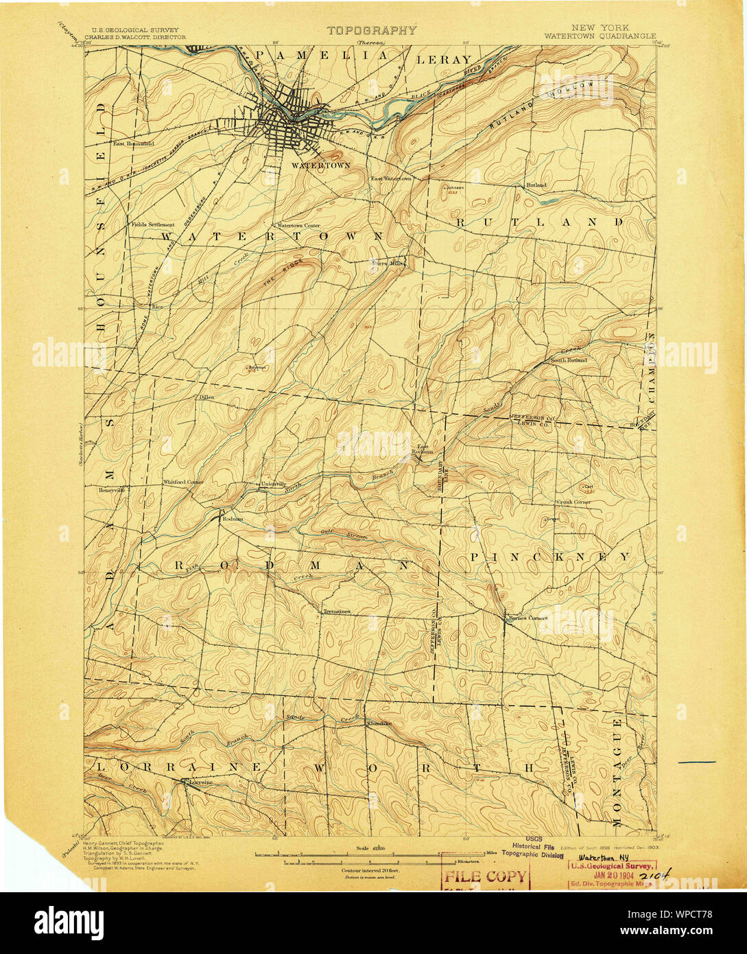 New York NY Watertown 144402 1898 62500 Restoration Stock Photo - Alamy