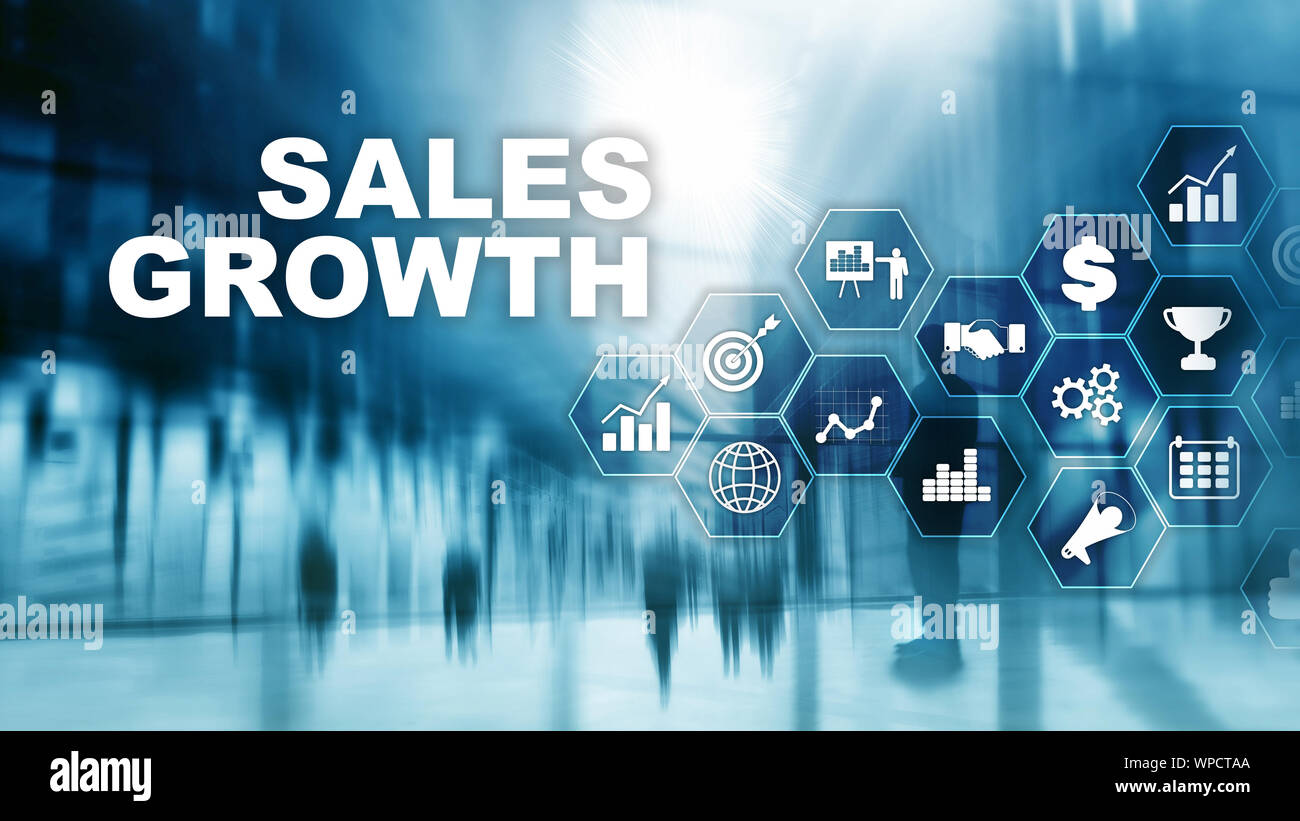 Chart growth concept. Sales increase, marketing strategy. Double ...