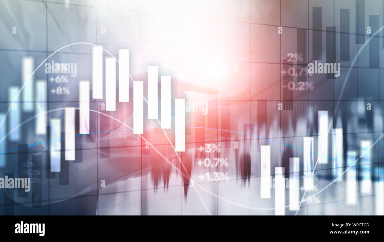 Financial Investment Concept. Stock market trading graph and ...