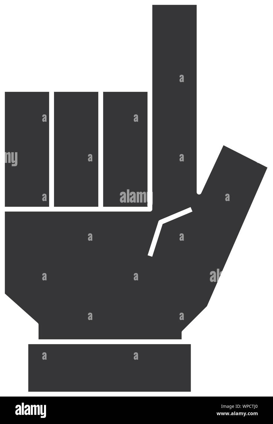 This is a illustration of a cute Squared hand sign Stock Vector Image ...