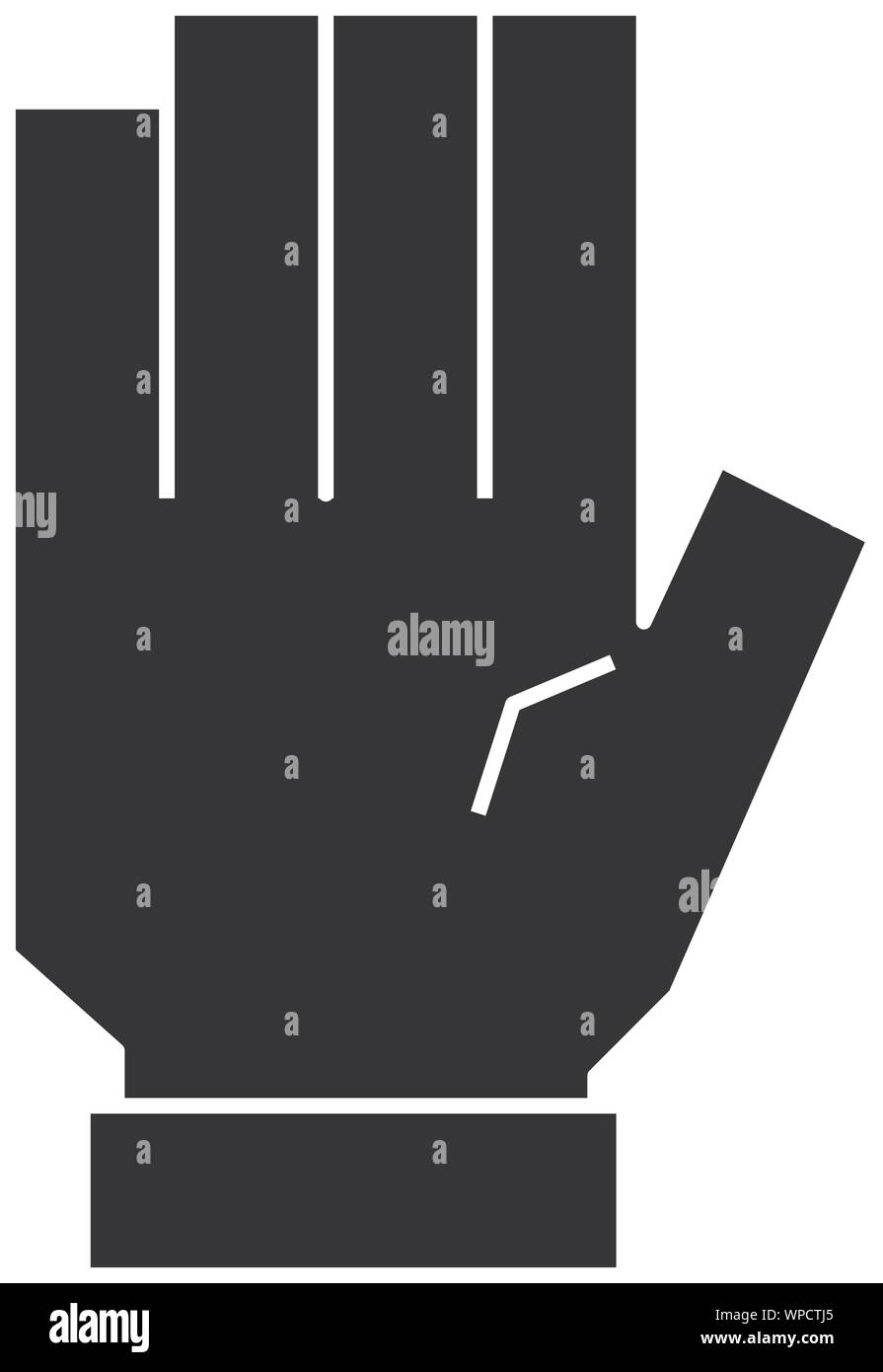 This is a illustration of a cute Squared hand sign Stock Vector Image ...