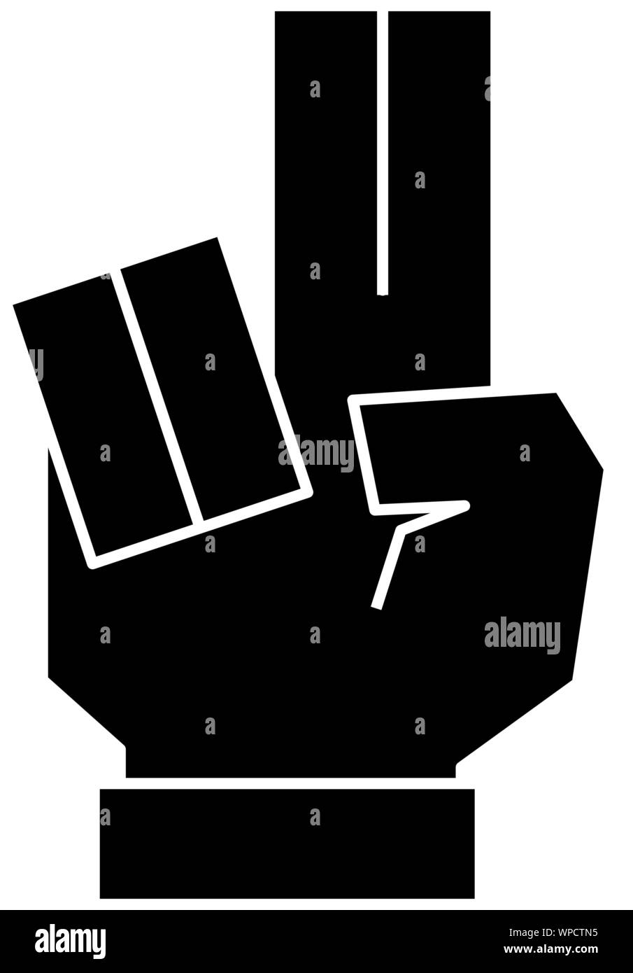 This is a illustration of a cute Squared hand sign Stock Vector Image ...