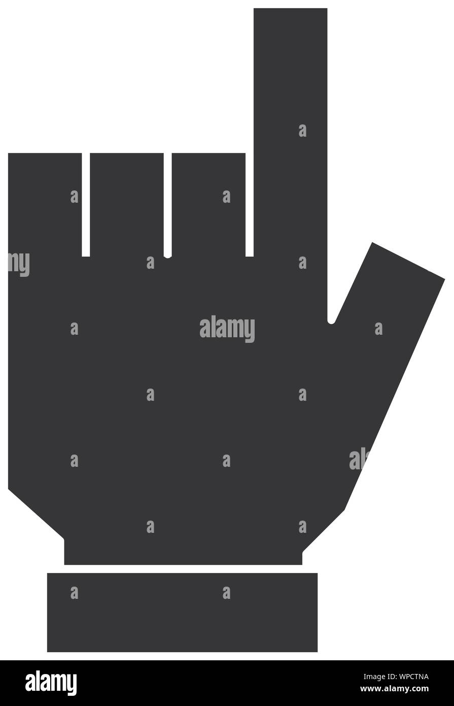 This is a illustration of a cute Squared hand sign Stock Vector Image ...