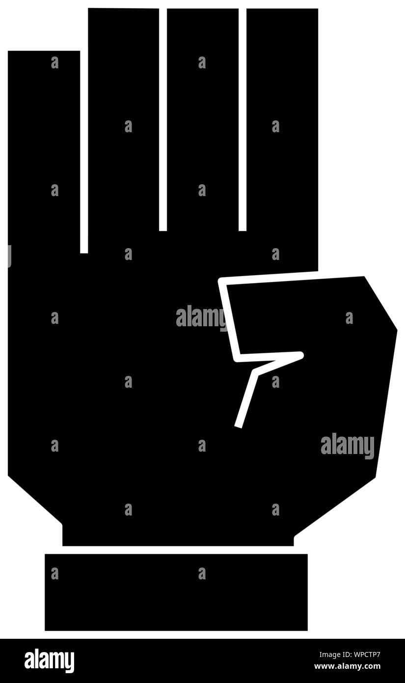 This is a illustration of a cute Squared hand sign Stock Vector Image ...