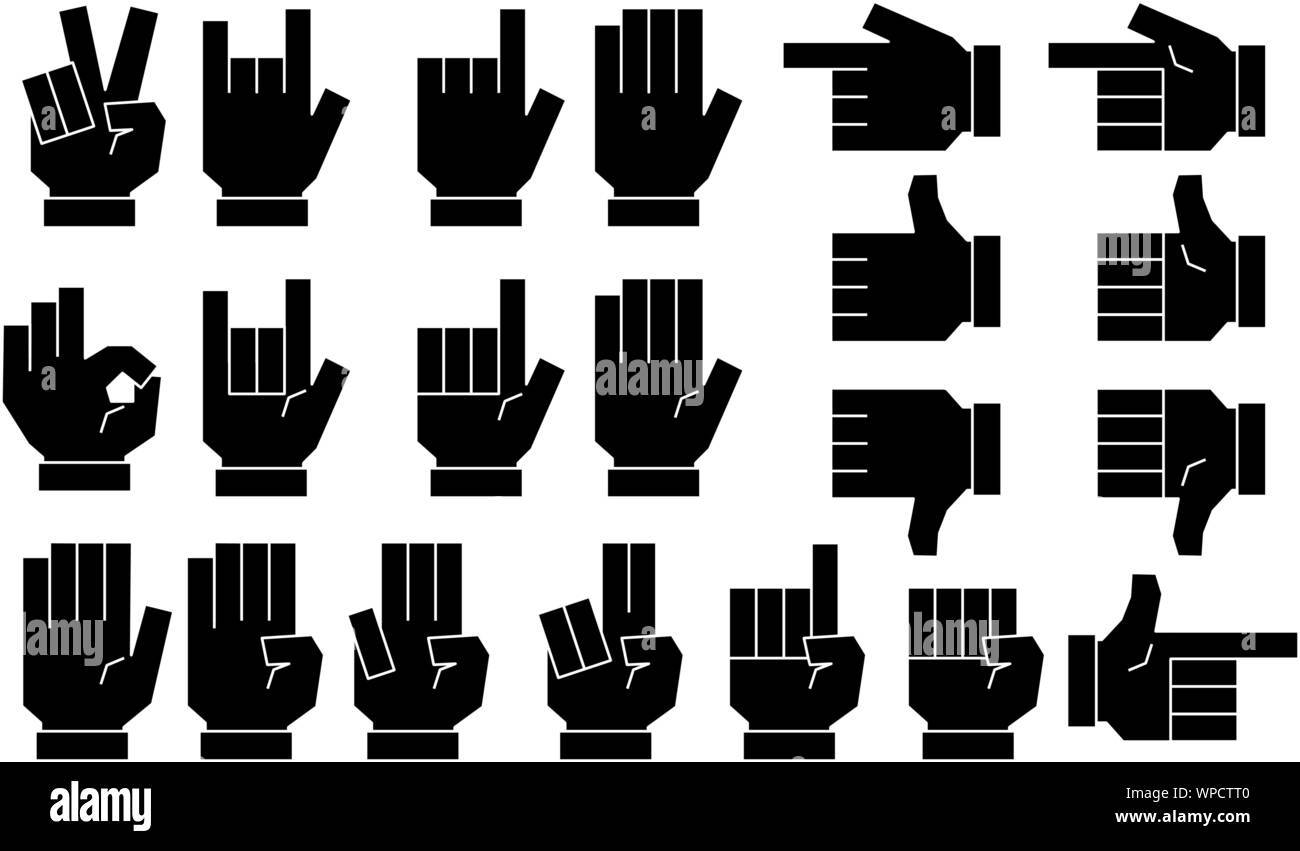 This is a illustration of a cute Squared hand sign Stock Vector Image ...