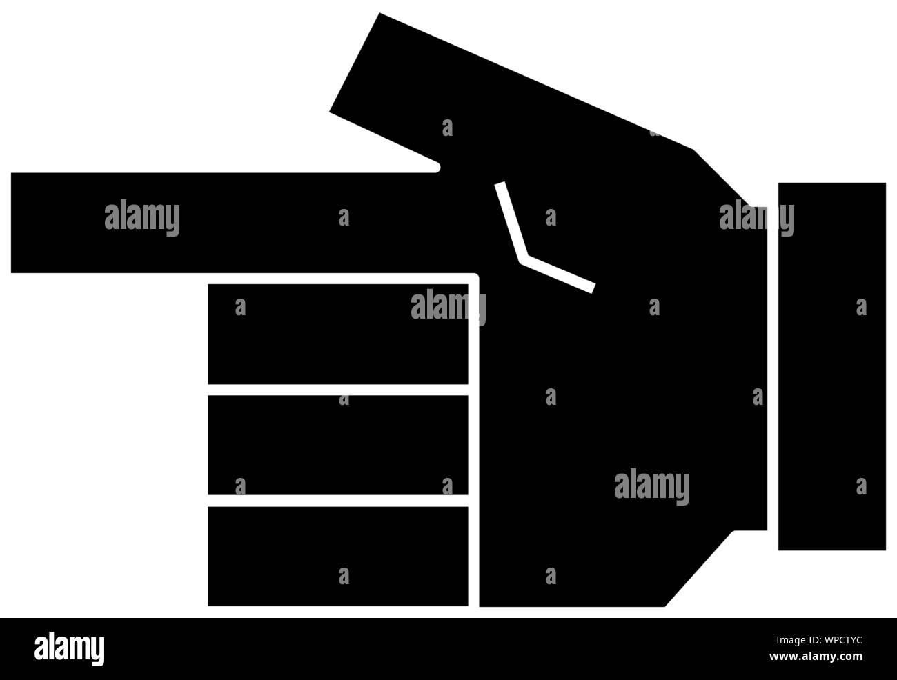 This is a illustration of a cute Squared hand sign Stock Vector Image ...