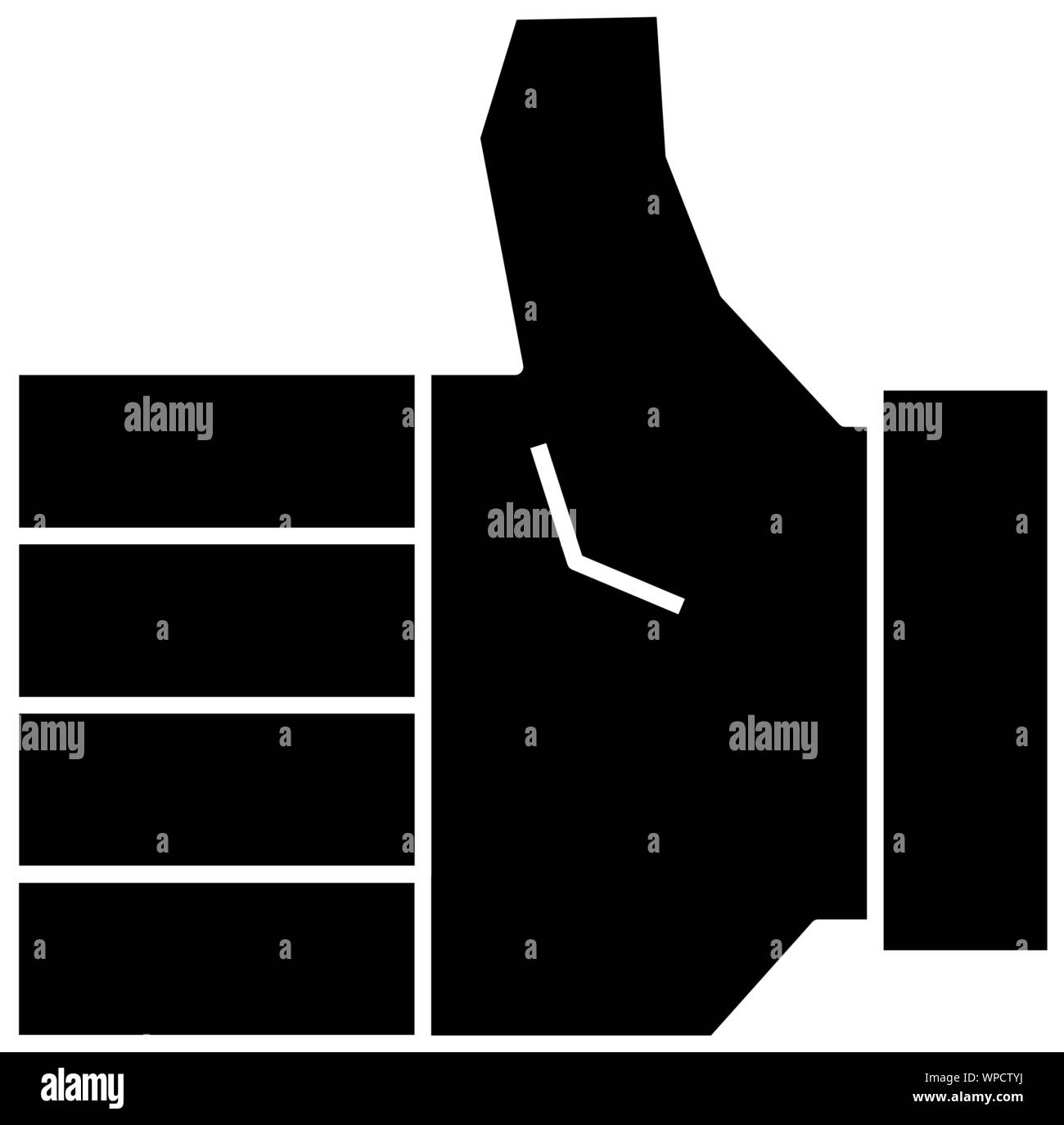 This is a illustration of a cute Squared hand sign Stock Vector Image ...