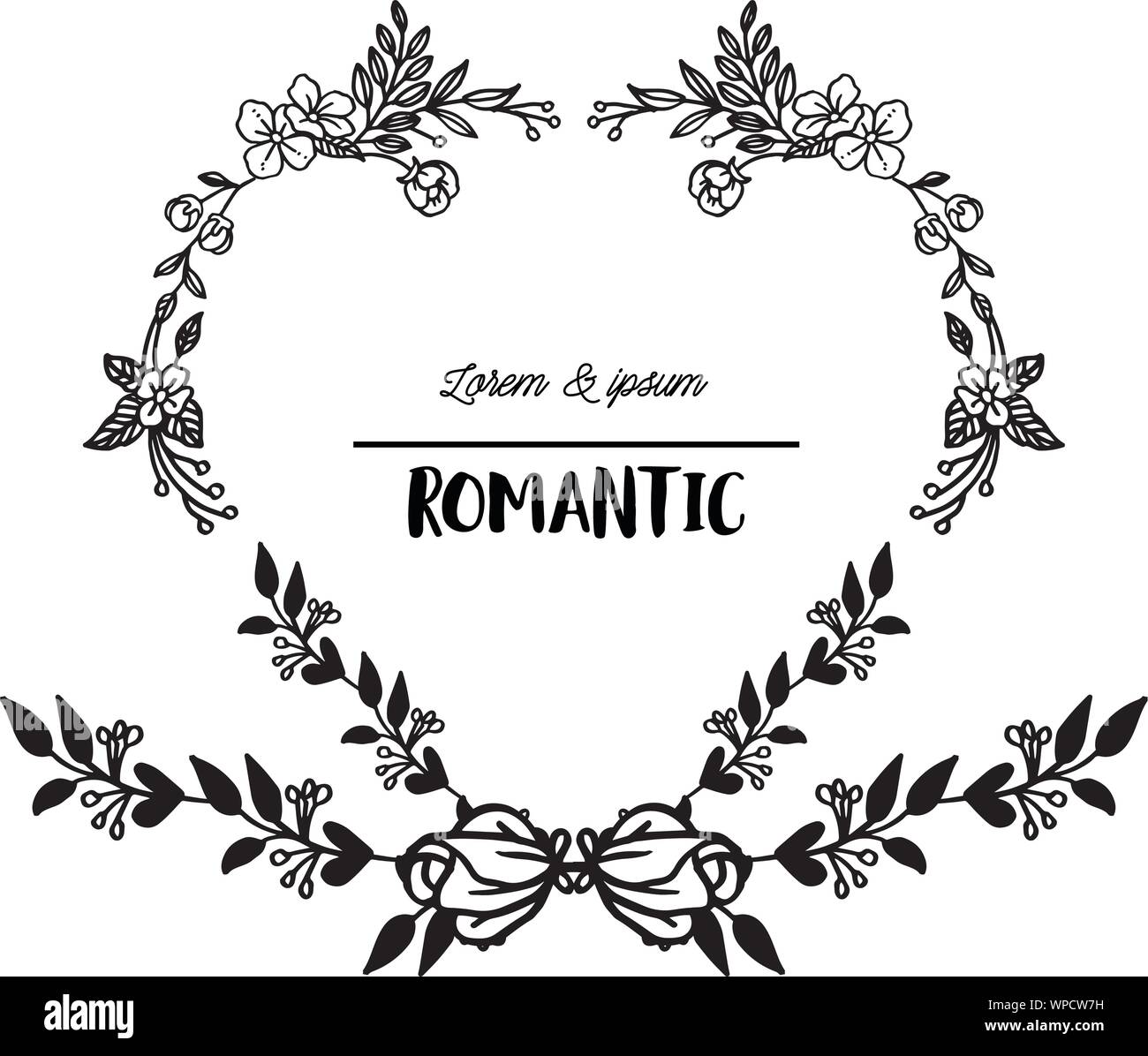 Ornate Of Various Card Romantic With Ornament Of Leaf Flower Frame