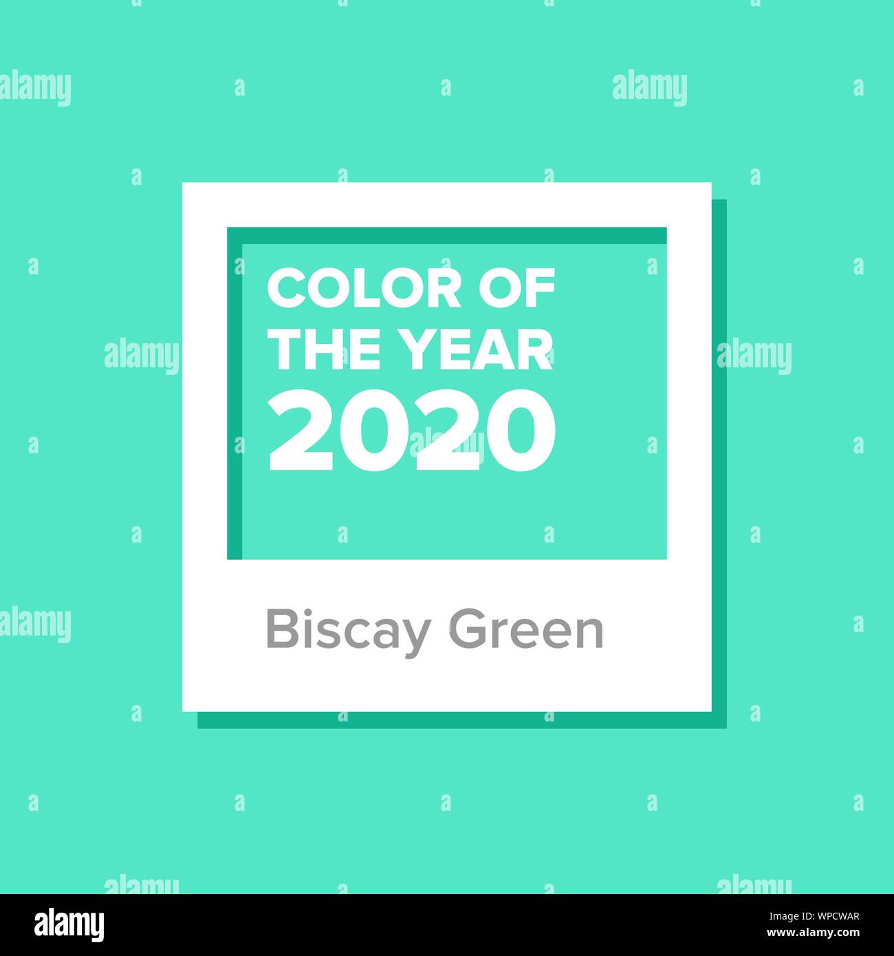 Biscay Green, Color Of The Year 2020. Vector Stock Vector Image & Art ...