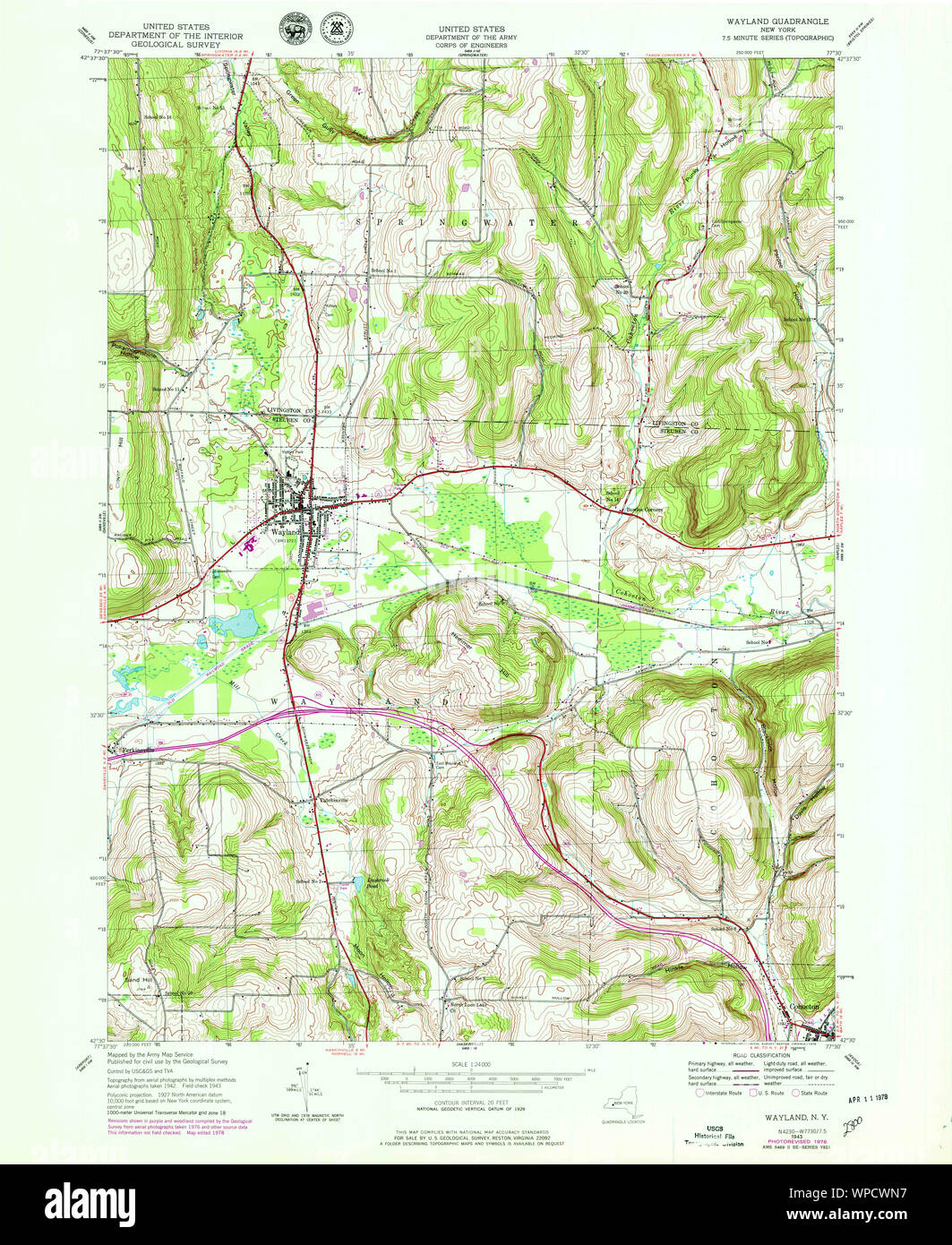 Wayland new york map hi-res stock photography and images - Alamy