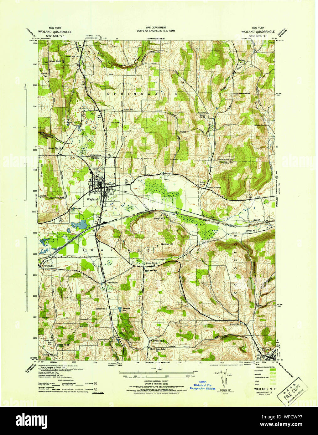 New York NY Wayland 140082 1942 31680 Restoration Stock Photo - Alamy