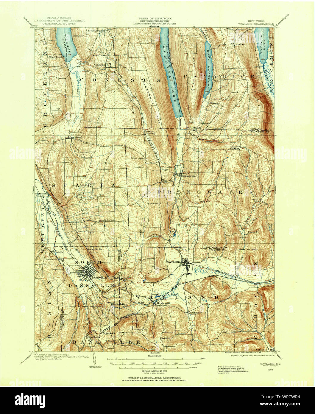 Map of wayland new york hi-res stock photography and images - Alamy